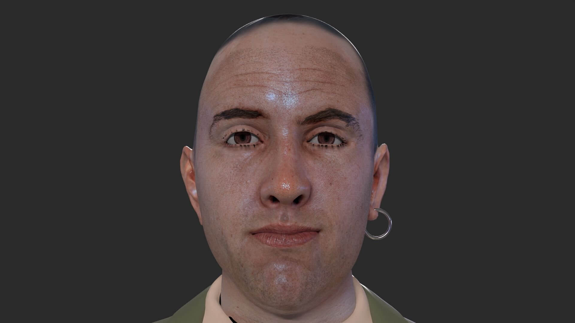 Realistic Male Head - 3D Model by danyelon
