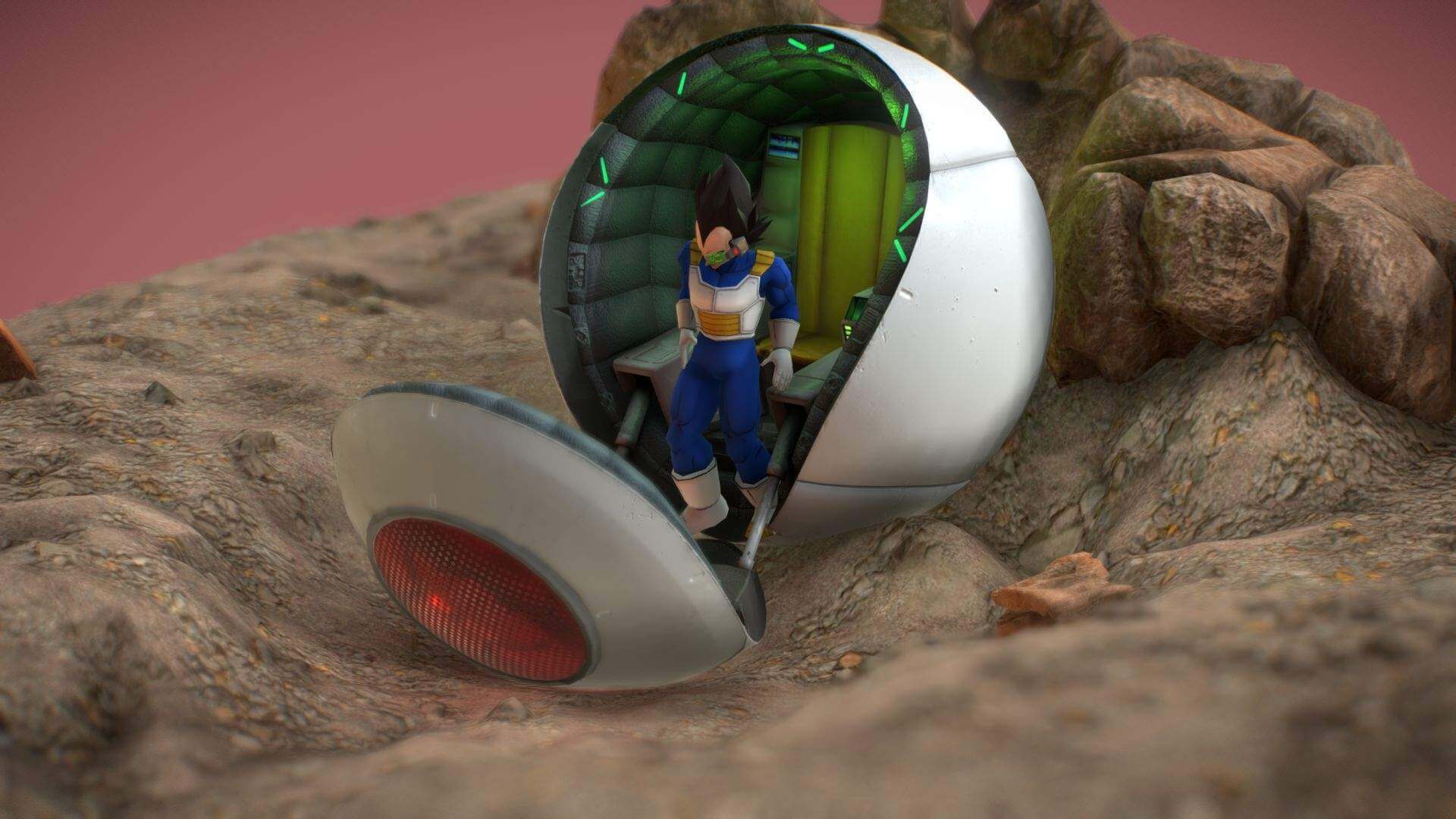 Vegeta's Saiyan Attack Ball Attack Ball Renderable - 3D Model by danyelon