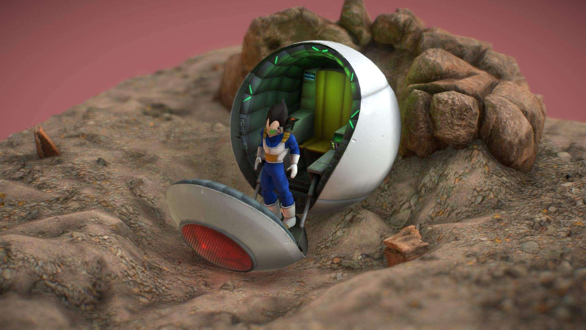 Vegeta's Saiyan Attack Ball Attack Ball Renderable - 3D Model by danyelon