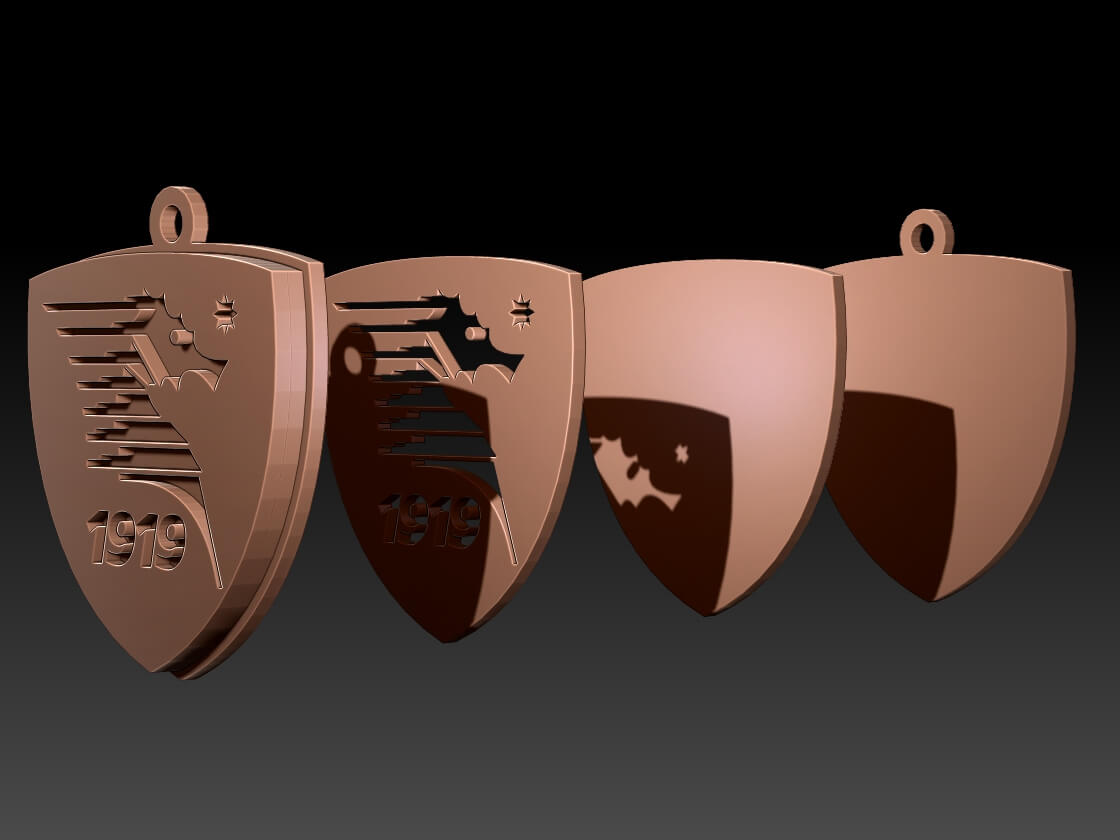 Salernitana Keychan Logo Printable and Renderable - 3D Model by danyelon