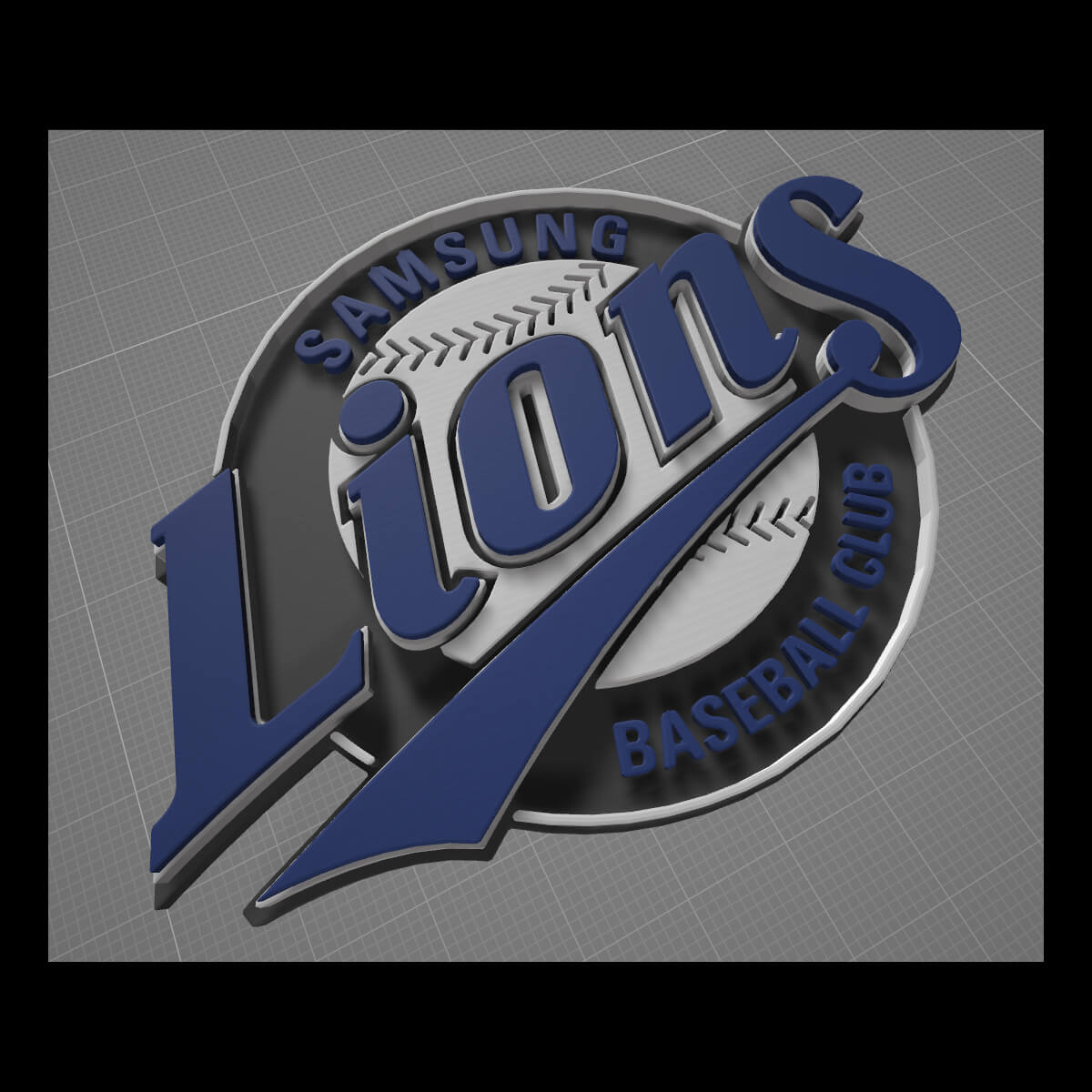 Samsung Lions Printable Keychan Logo Shield - 3D Print Model by danyelon