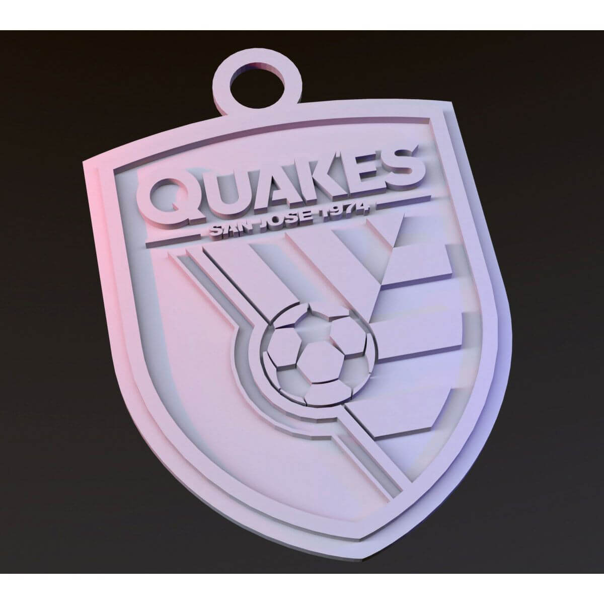 Mls San Jose Earthquakes Logo Keychan Printable - 3D Model by danyelon