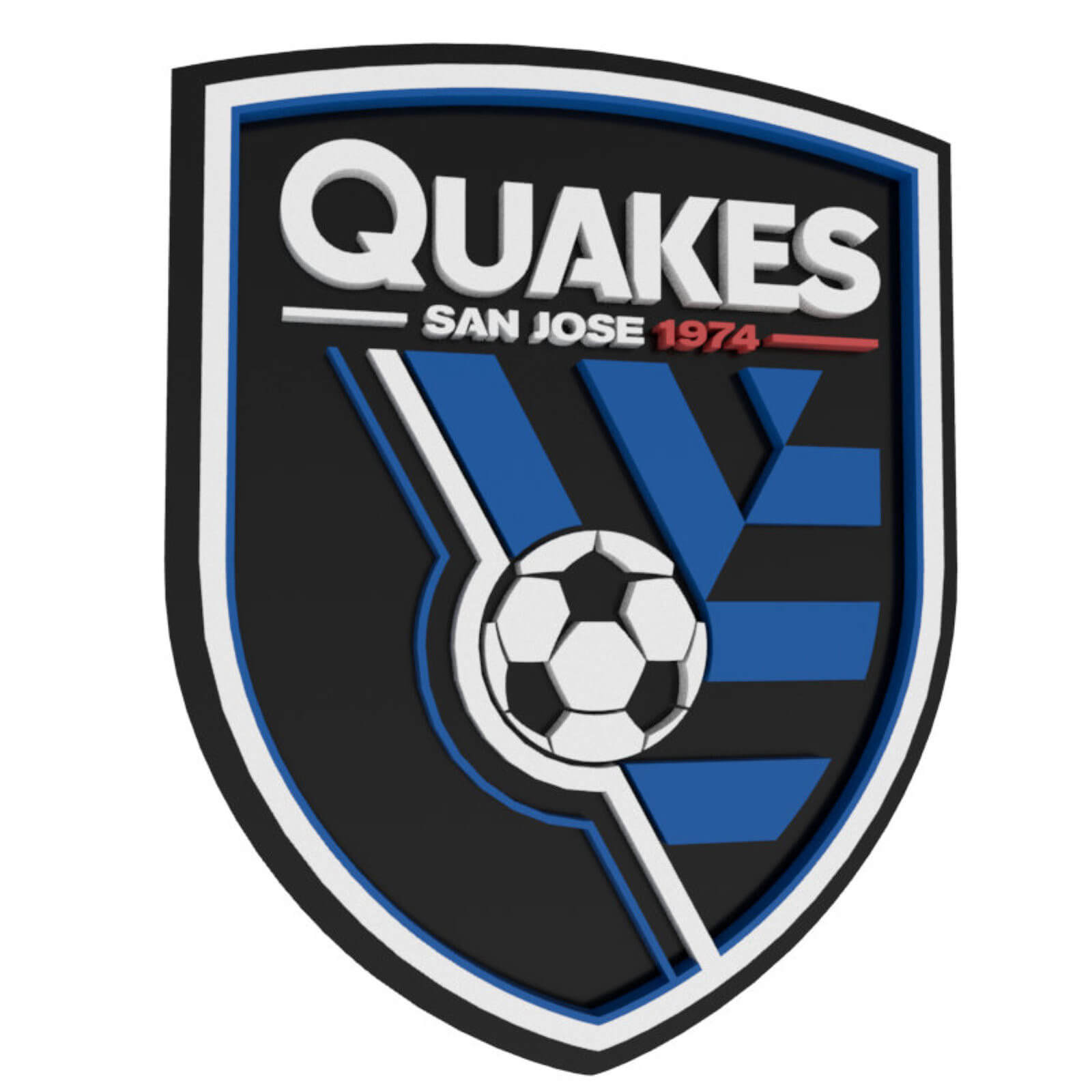 San Jose Earthquakes Logo Keychan Printable - 3D Print Model by danyelon