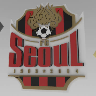 Seoul Logo Printable and Renderable - 3D Model by danyelon