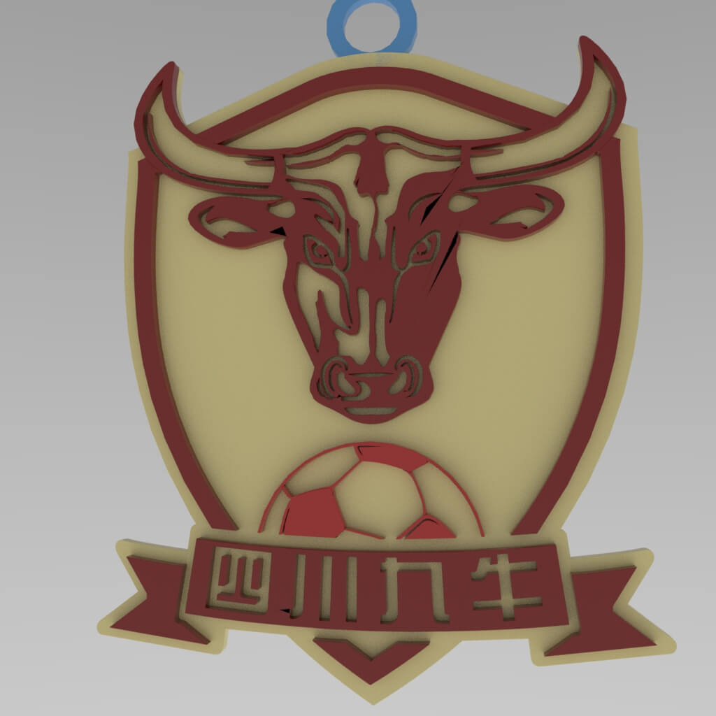 Sichuan Jiuniu Logo Team Printable and Renderable - 3D Print Model by ...
