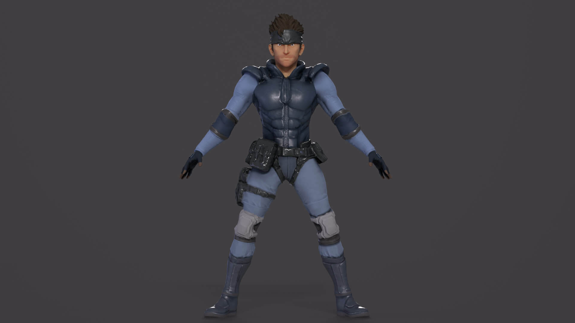 Solid Snake Fan Art From Metal Gear Solid - 3D Model by danyelon