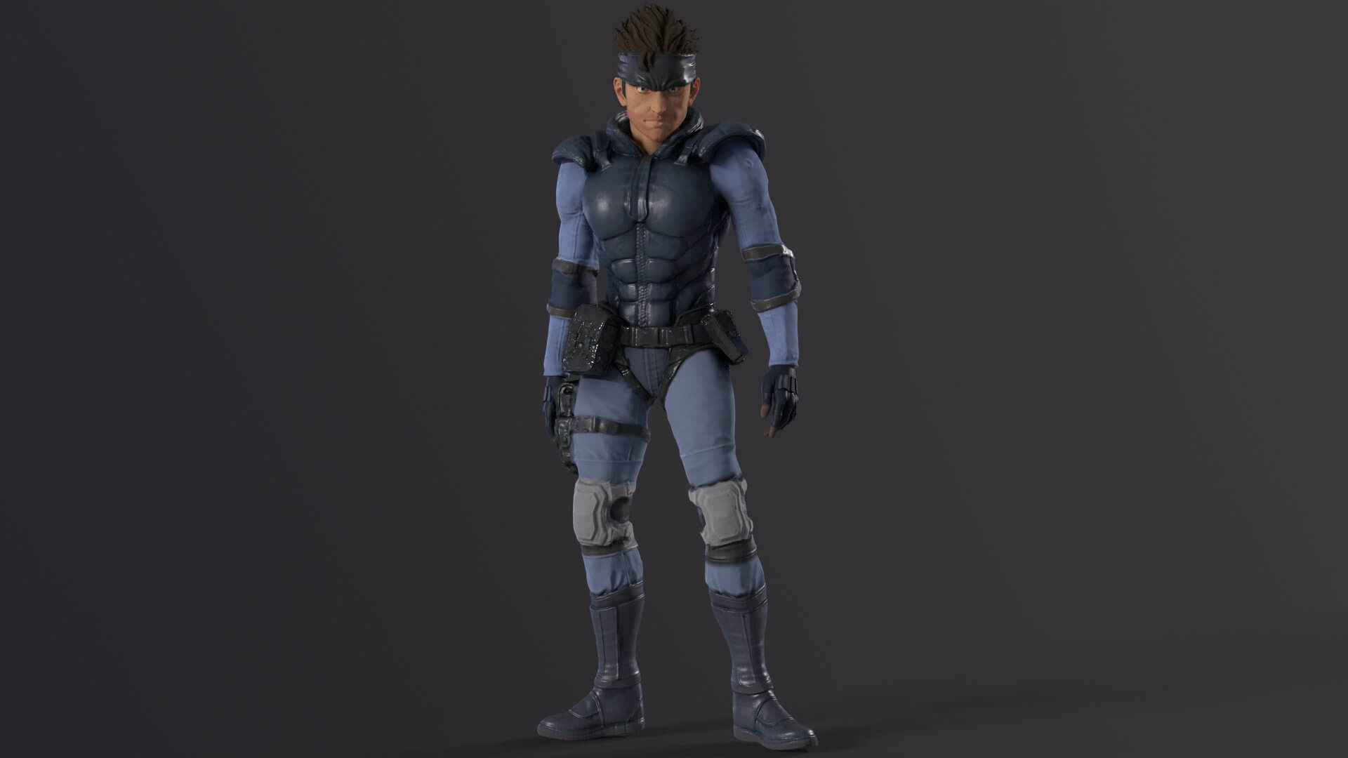 Solid Snake Fan Art From Metal Gear Solid - 3D Model by danyelon