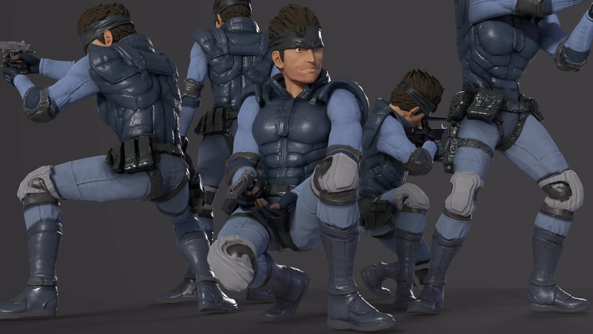 Solid Snake Fan Art From Metal Gear Solid - 3D Model by danyelon