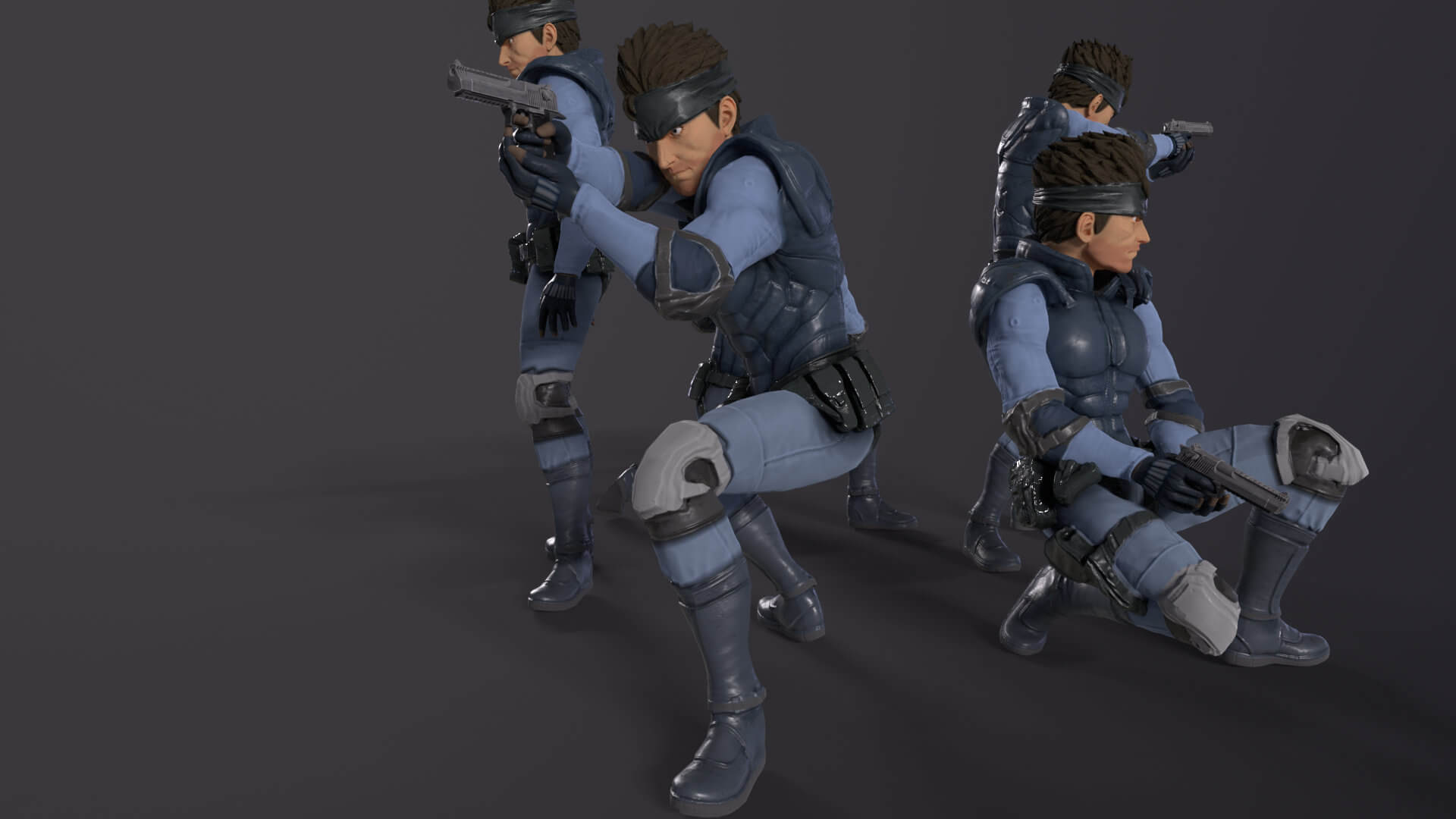 Solid Snake Fan Art From Metal Gear Solid - 3D Model by danyelon