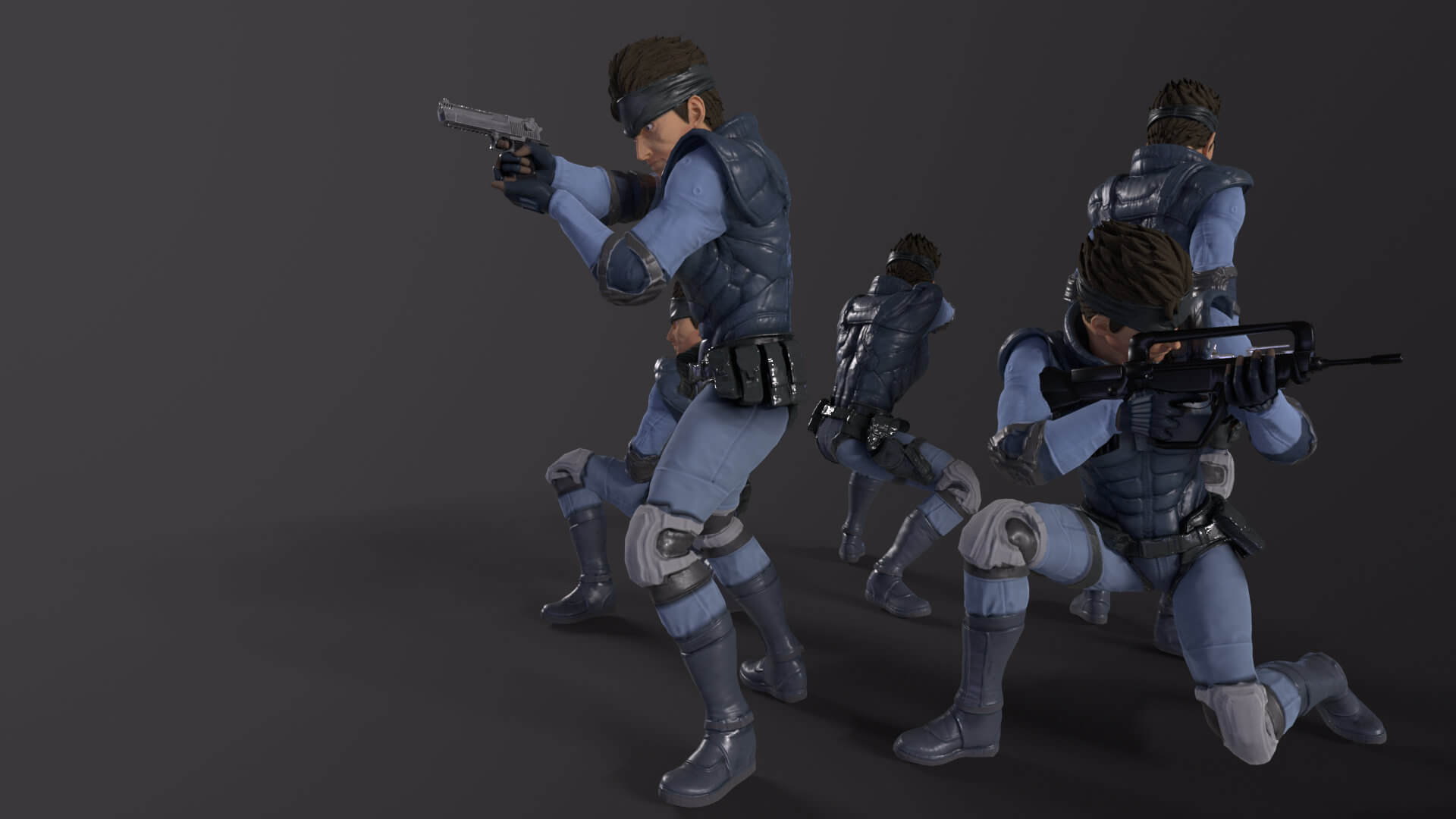 Solid Snake Fan Art From Metal Gear Solid - 3D Model by danyelon