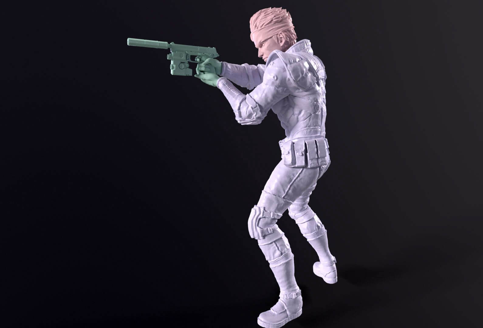 Solid Snake Printable Fan Art From Mgs - 3D Model by danyelon