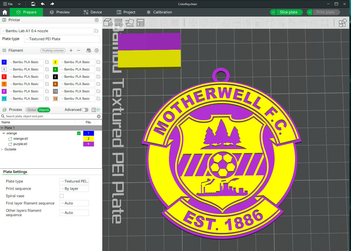 SPFL Kilmarnock Keychain Badge Color Printable and Renderabl - 3D Model ...