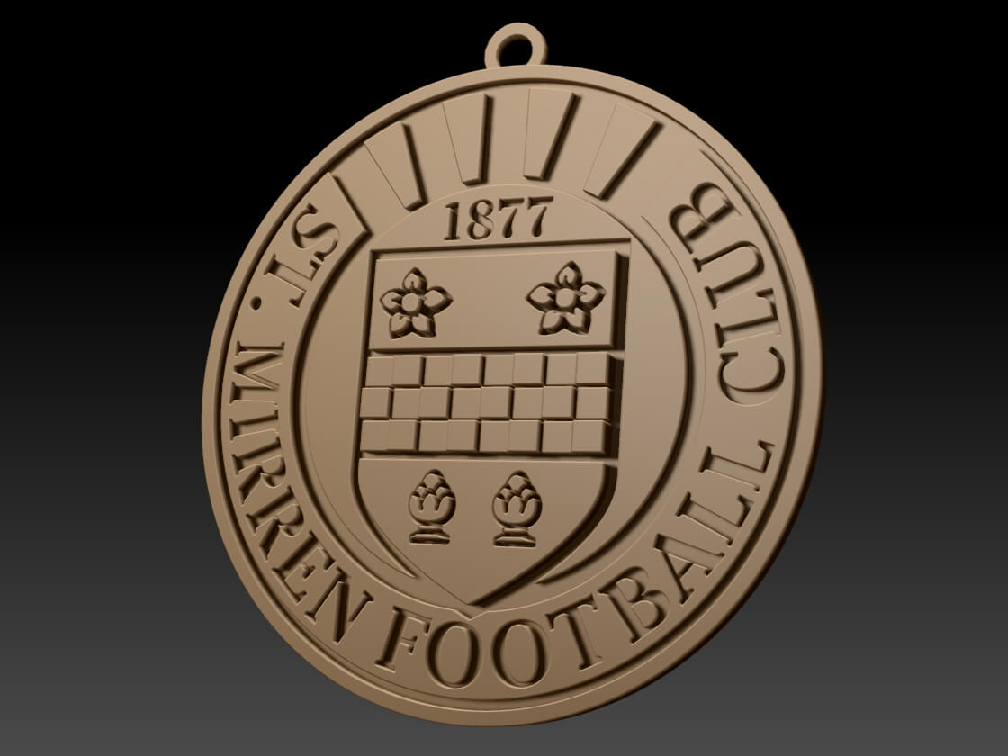 SPFL St. Mirren Keychain Badge Color Printable and Renderabl - 3D Model ...