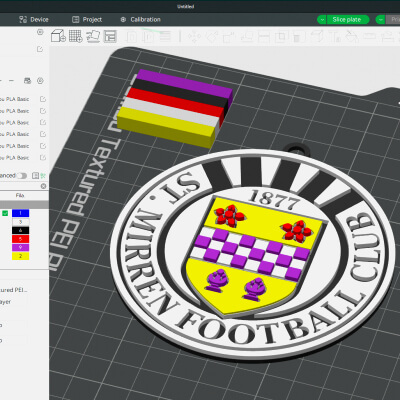 SPFL St. Mirren Keychain Badge Color Printable and Renderabl - 3D Model ...