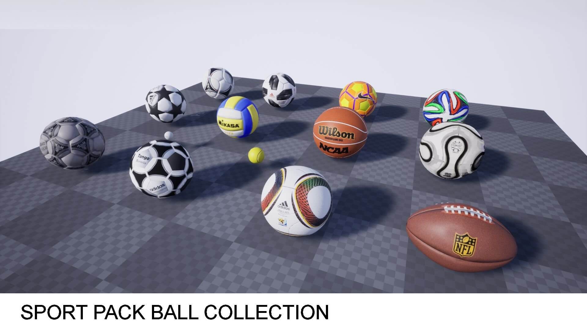 Sport Ball Collection - 3D Model by danyelon