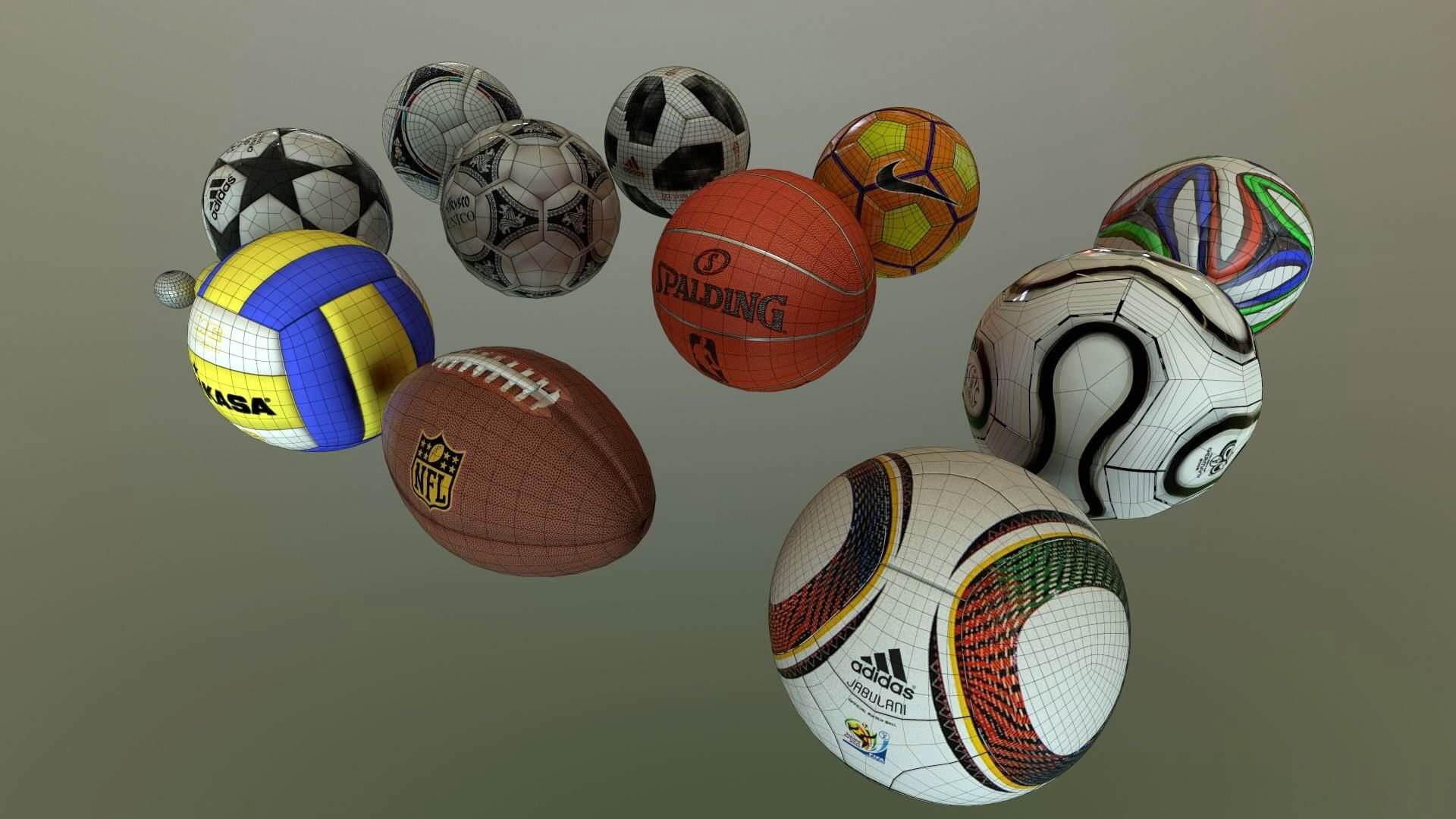 Sport Ball Collection - 3D Model by danyelon