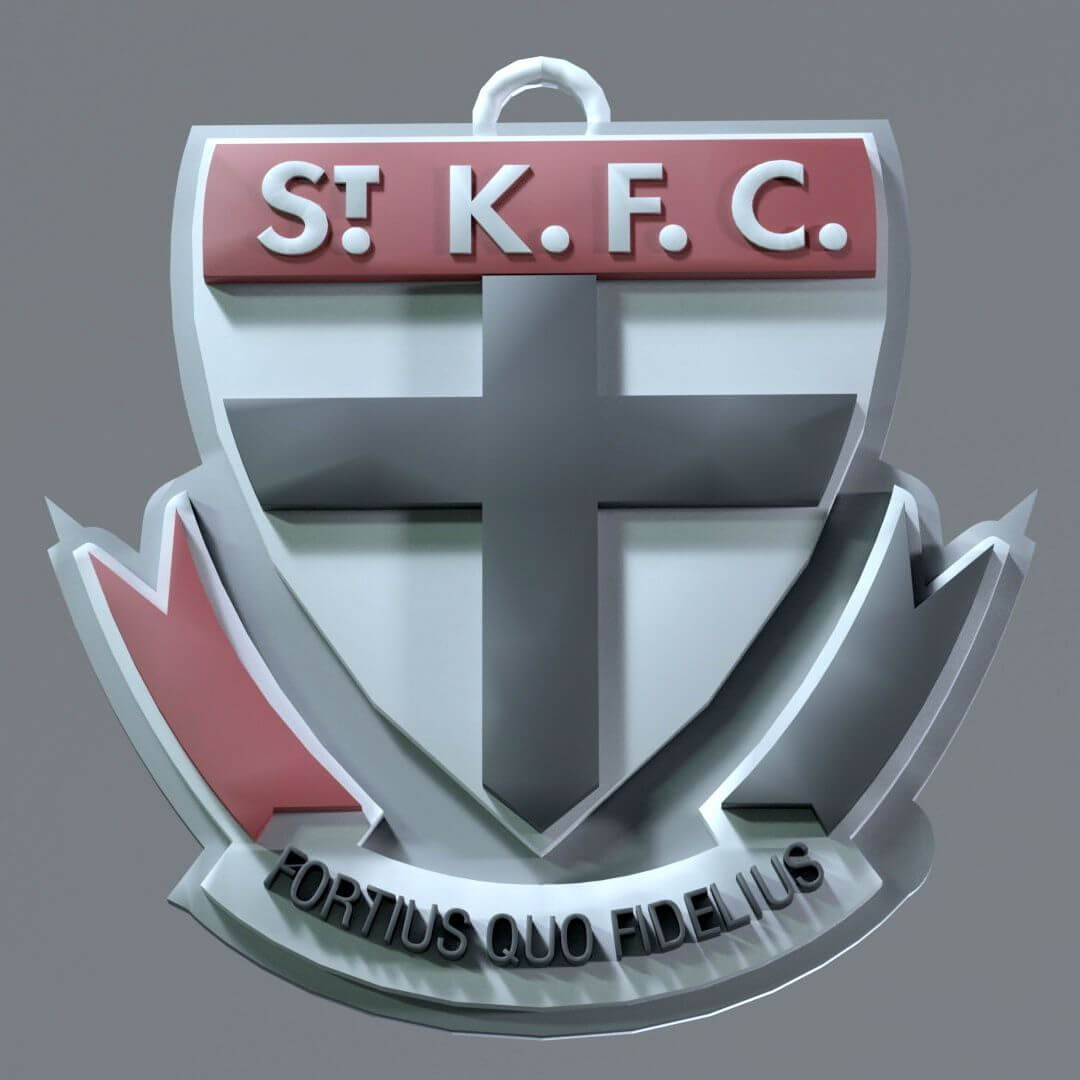 St Kilda FC Printable and Renderable Badge - 3D Model by danyelon