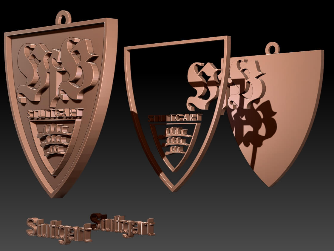 Stuttgart Logo Printable and Renderable - 3D Print Model by danyelon