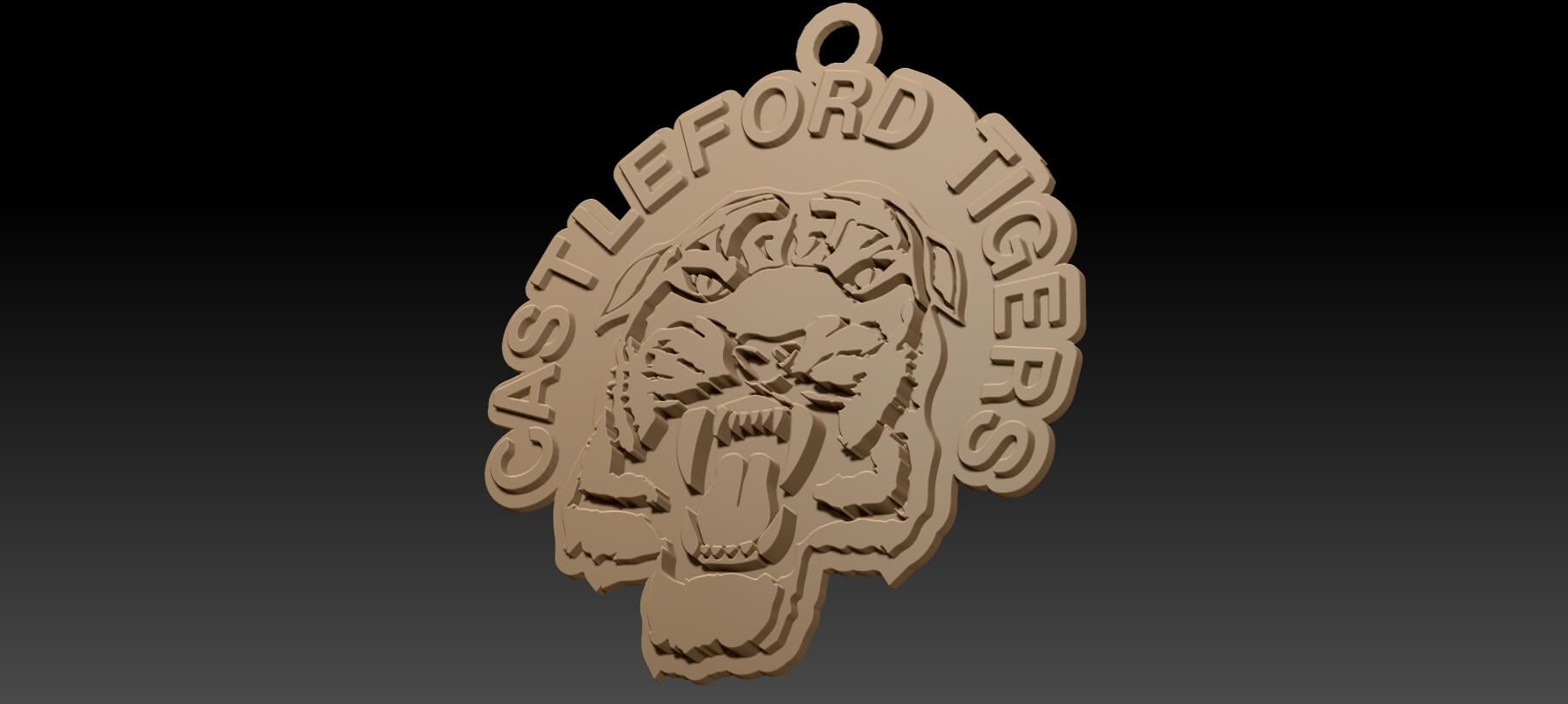 Super League Castleford Tigers keychain badge color - 3D Model by danyelon