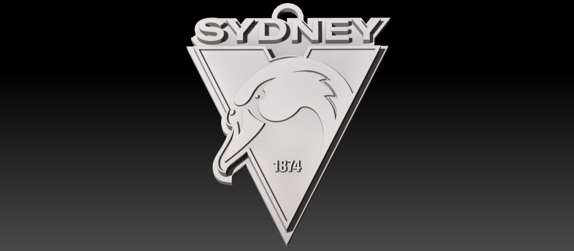 Sydney Swans Printable and Renderable Badge - 3D Model by danyelon