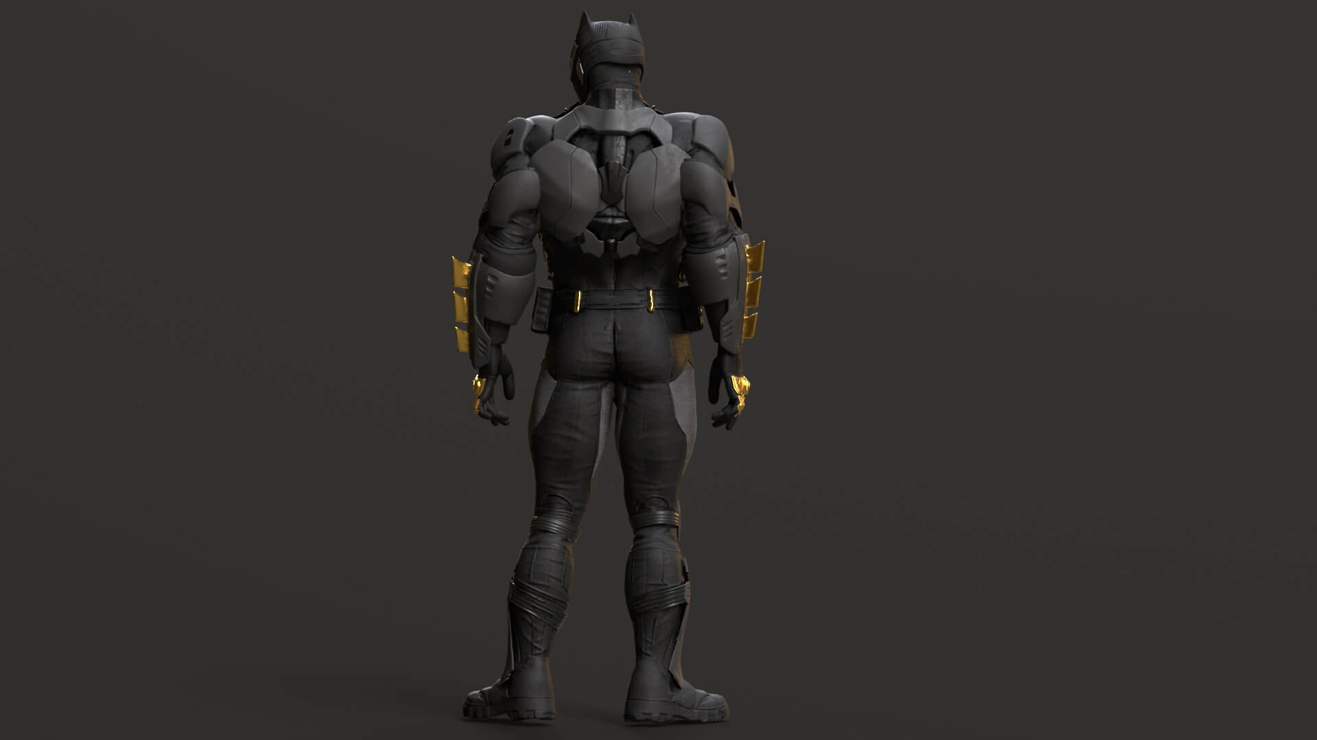 Tactical Batsuit PBR Rigged - 3D Model by danyelon