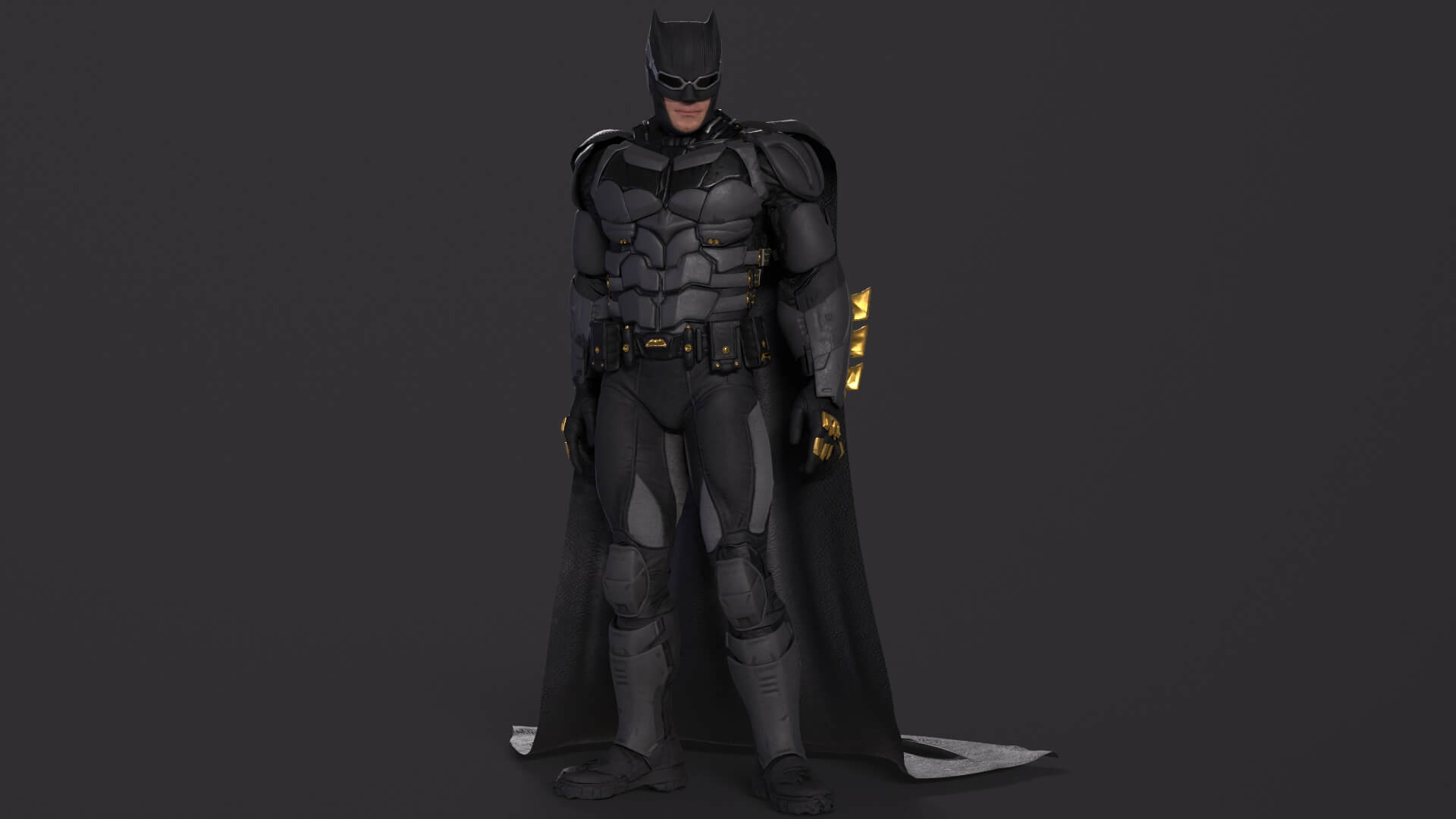 Tactical Batsuit PBR Rigged - 3D Model by danyelon