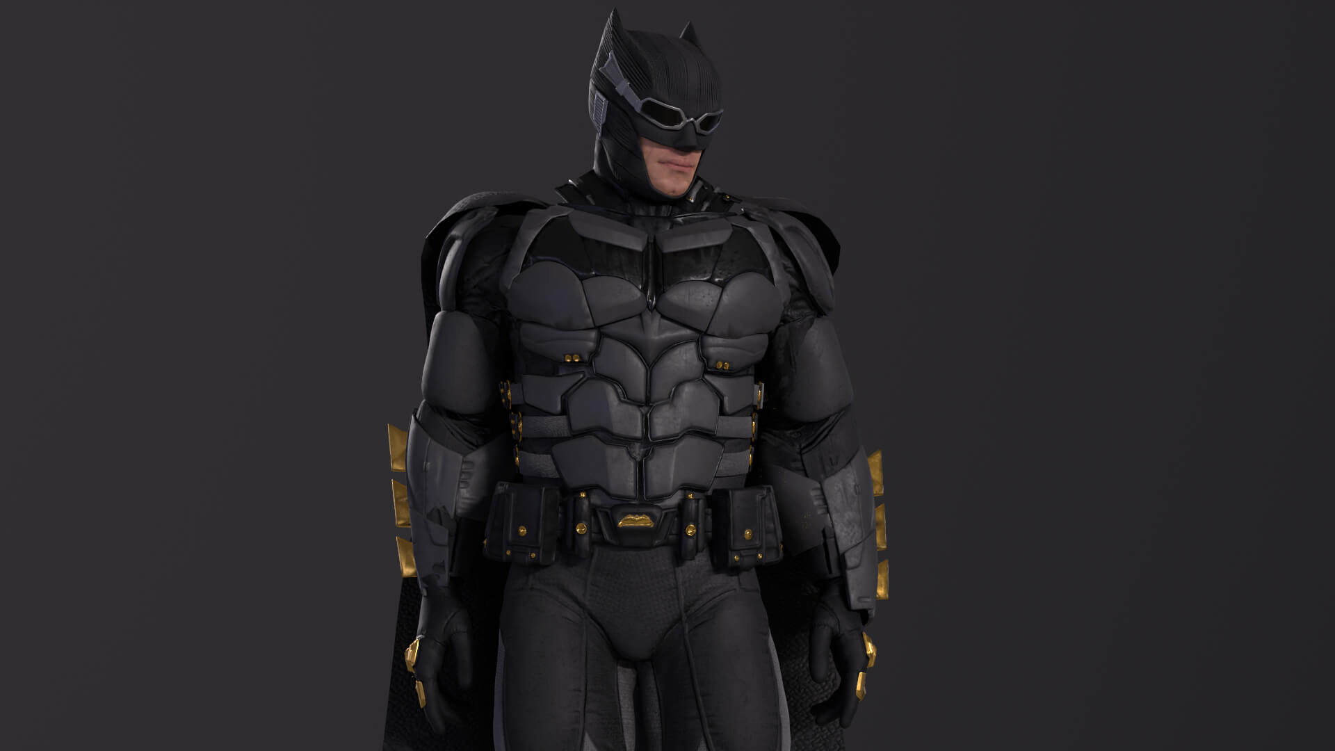 Tactical Batsuit PBR Rigged - 3D Model by danyelon