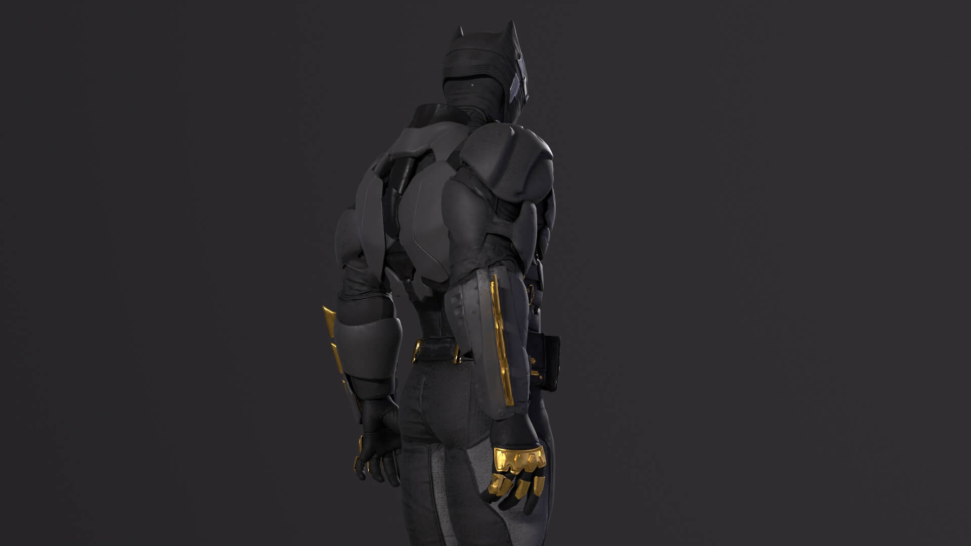 Tactical Batsuit PBR Rigged - 3D Model by danyelon