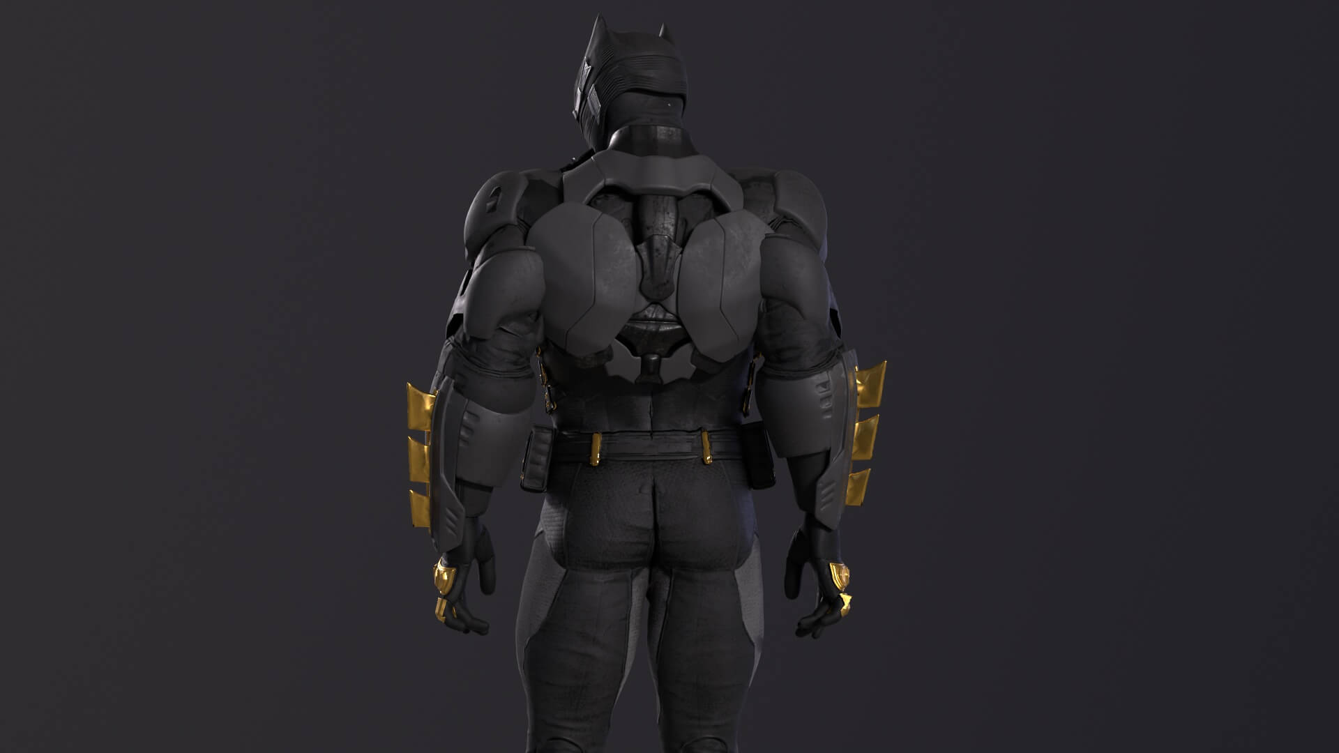 Tactical Batsuit PBR Rigged - 3D Model by danyelon