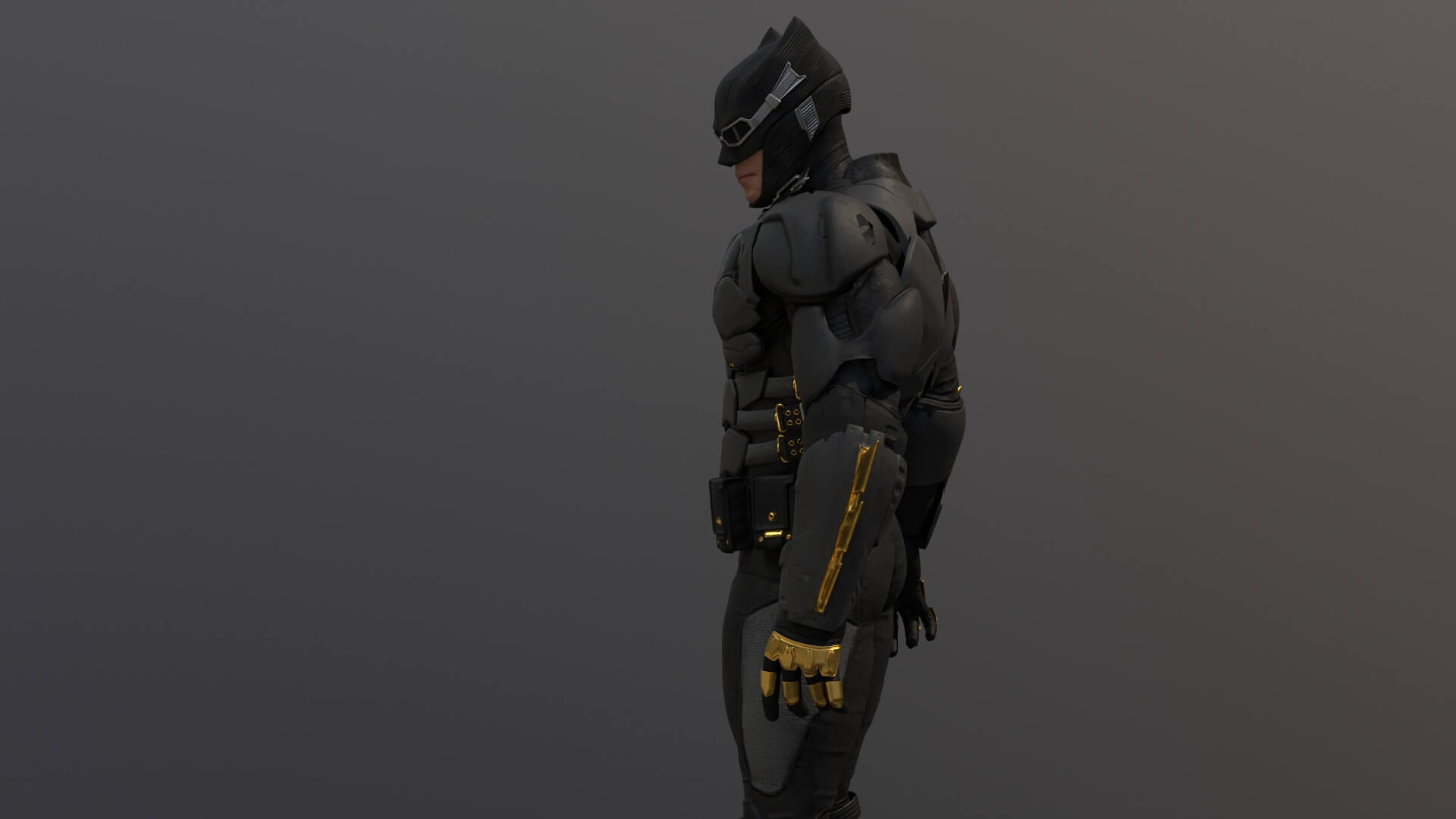 Tactical Batsuit PBR Rigged - 3D Model by danyelon