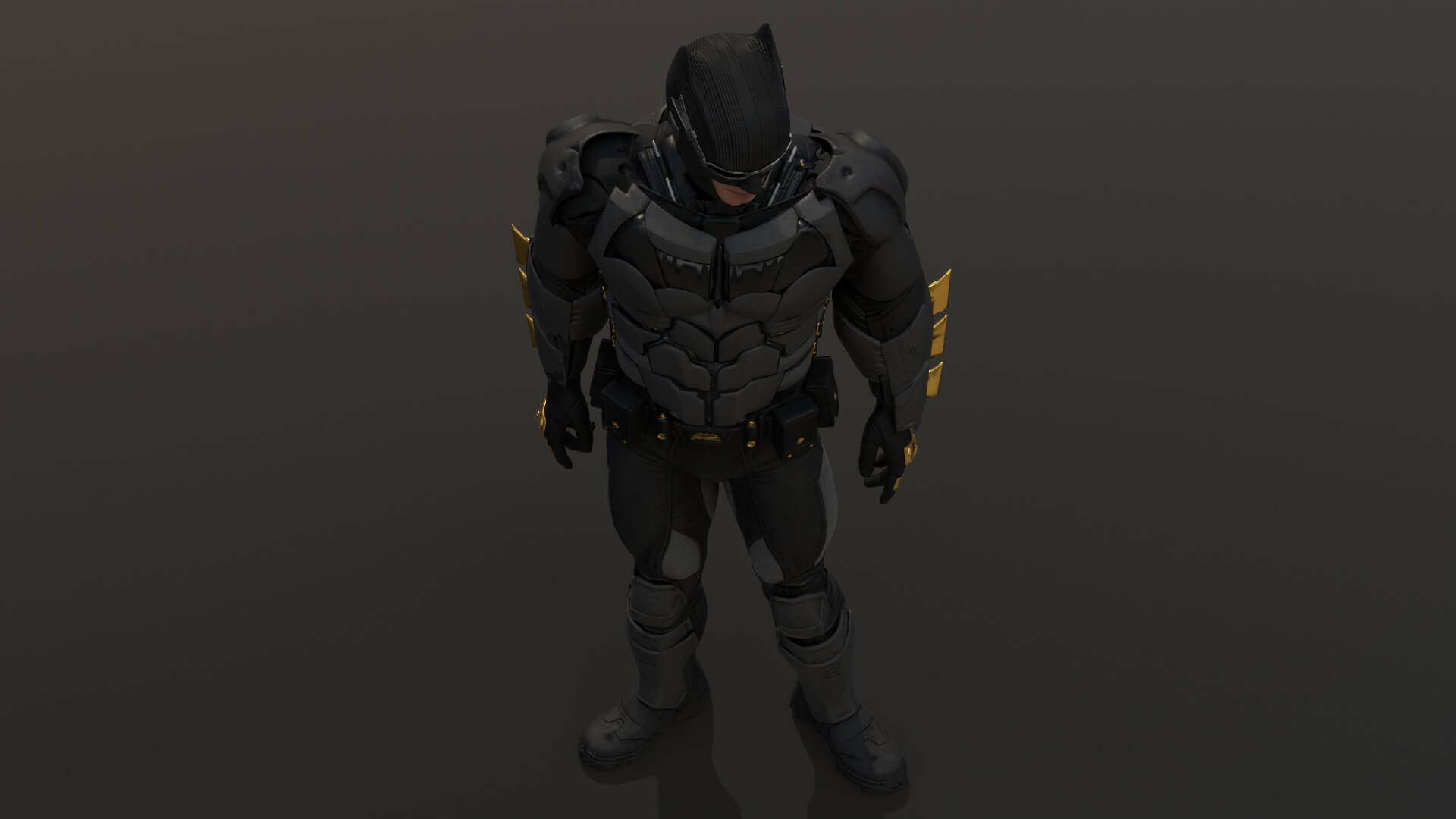 Tactical Batsuit PBR Rigged - 3D Model by danyelon