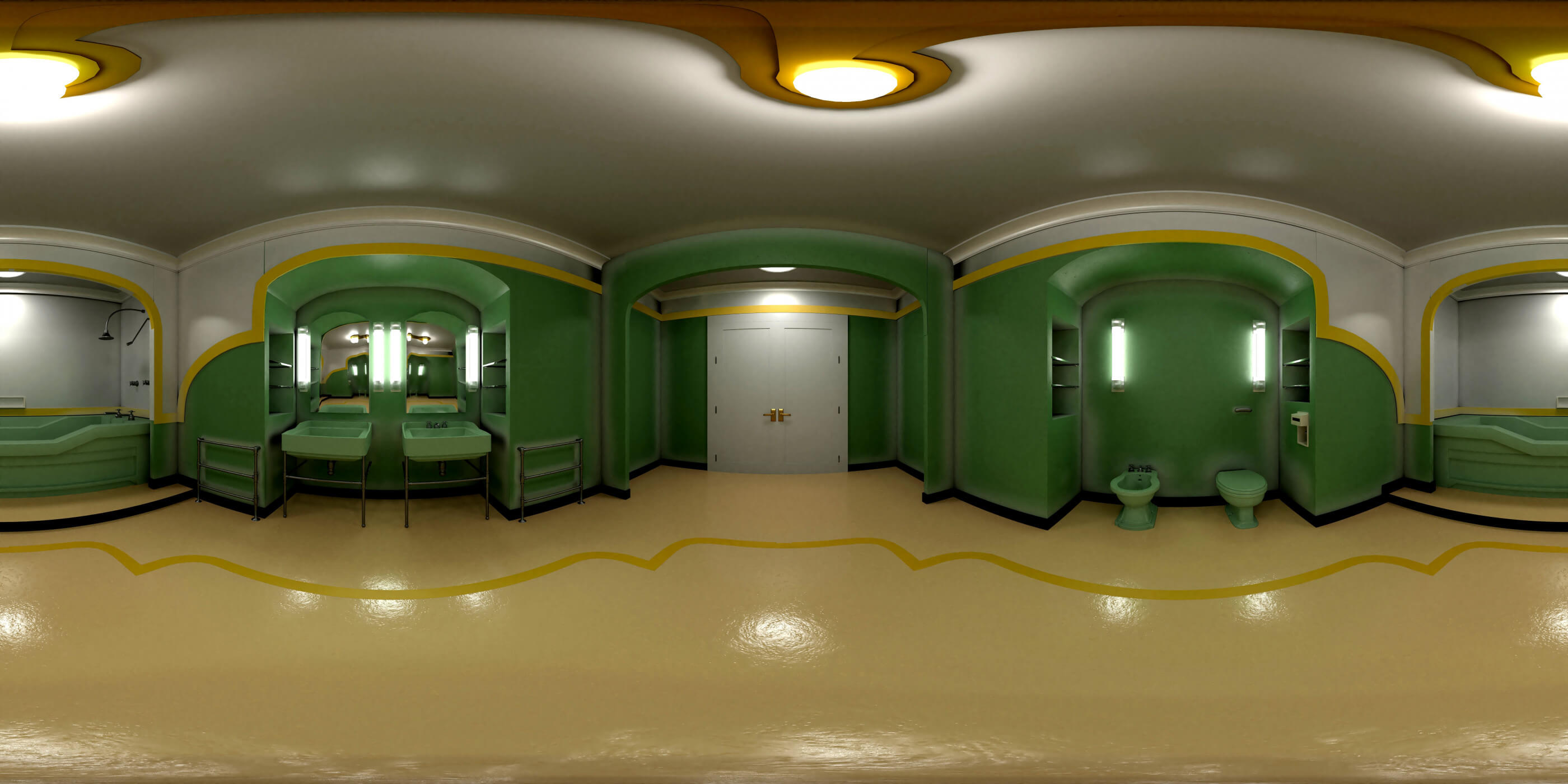 The Shining Green Bathroom Room 237 - 3D Model by danyelon