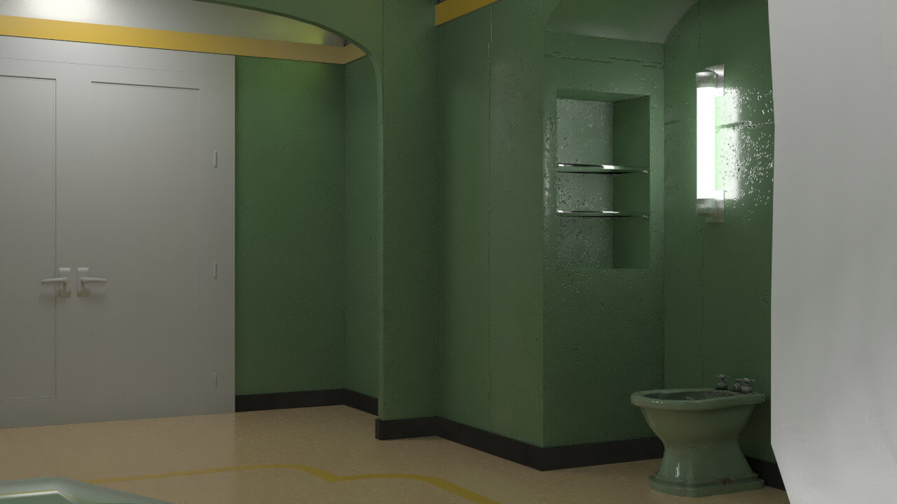 The Shining Green Bathroom Room 237 - 3D Model by danyelon