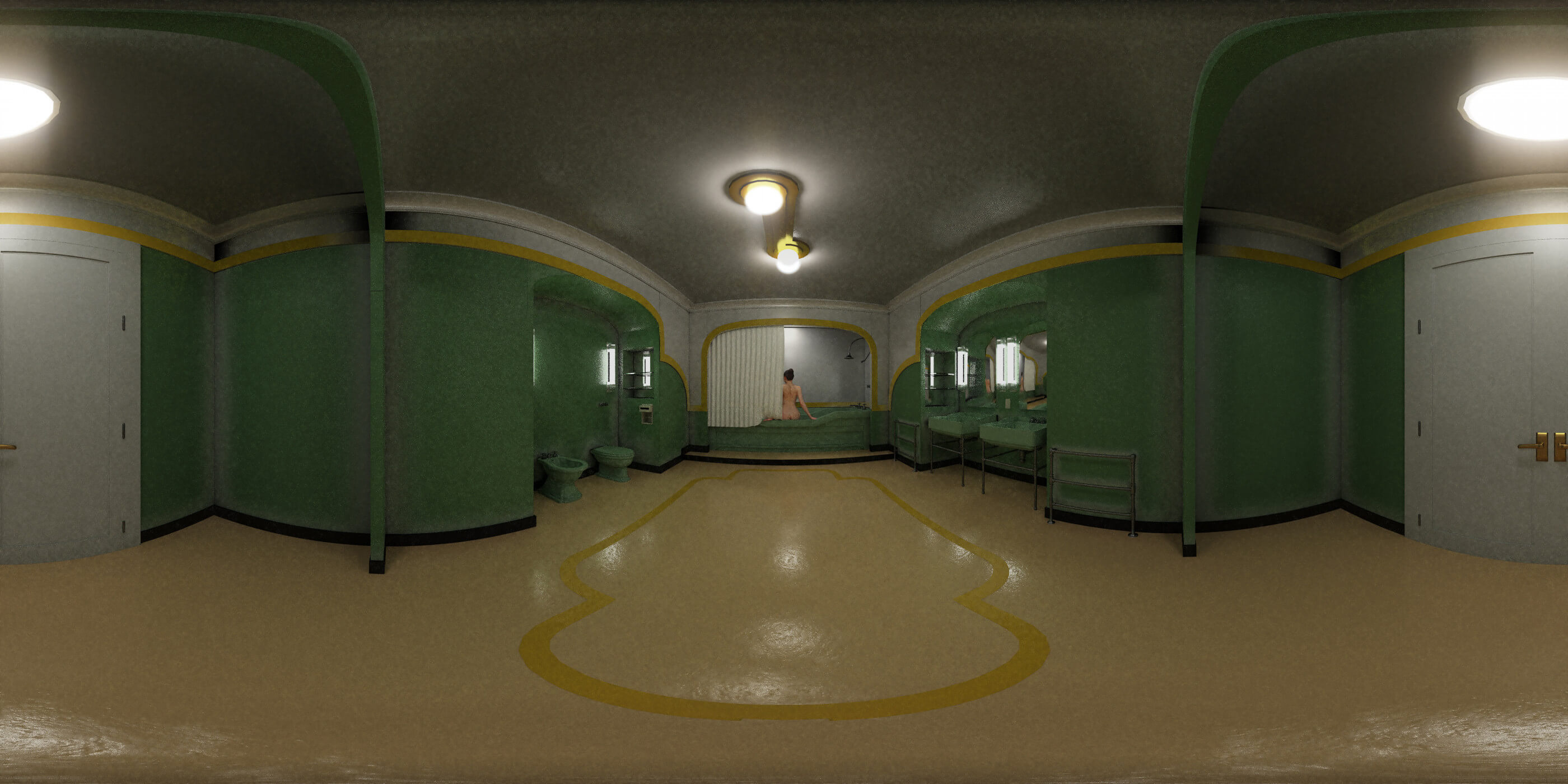 The Shining Green Bathroom Room 237 - 3D Model by danyelon