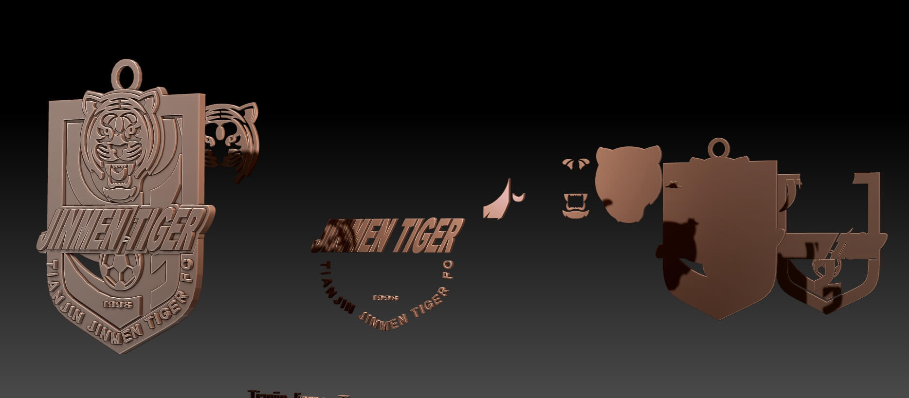 Tianjin Jinmen Tiger Logo Team Printable and Renderable - 3D Print ...