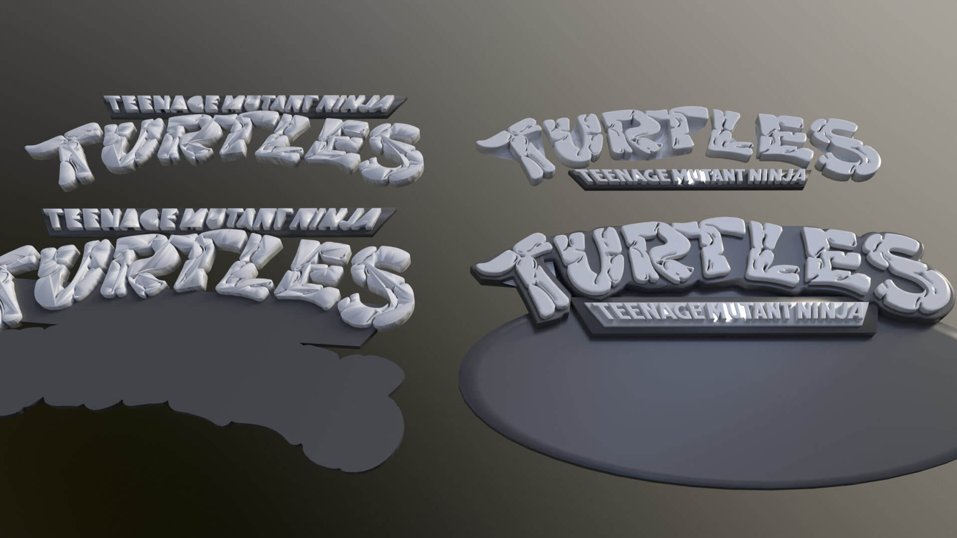 TMNT All Logos 1984 To 2023 - 3D Print Model by danyelon