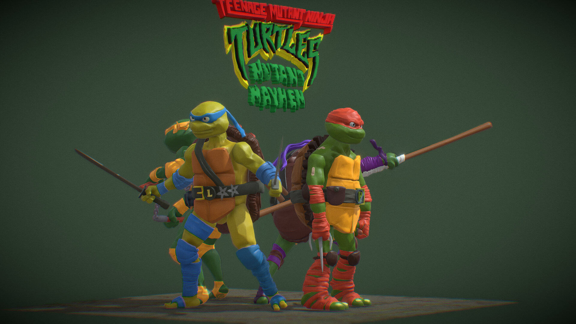 TMNT Mutant Mayhem Figures Fan Art - 3D Model by danyelon