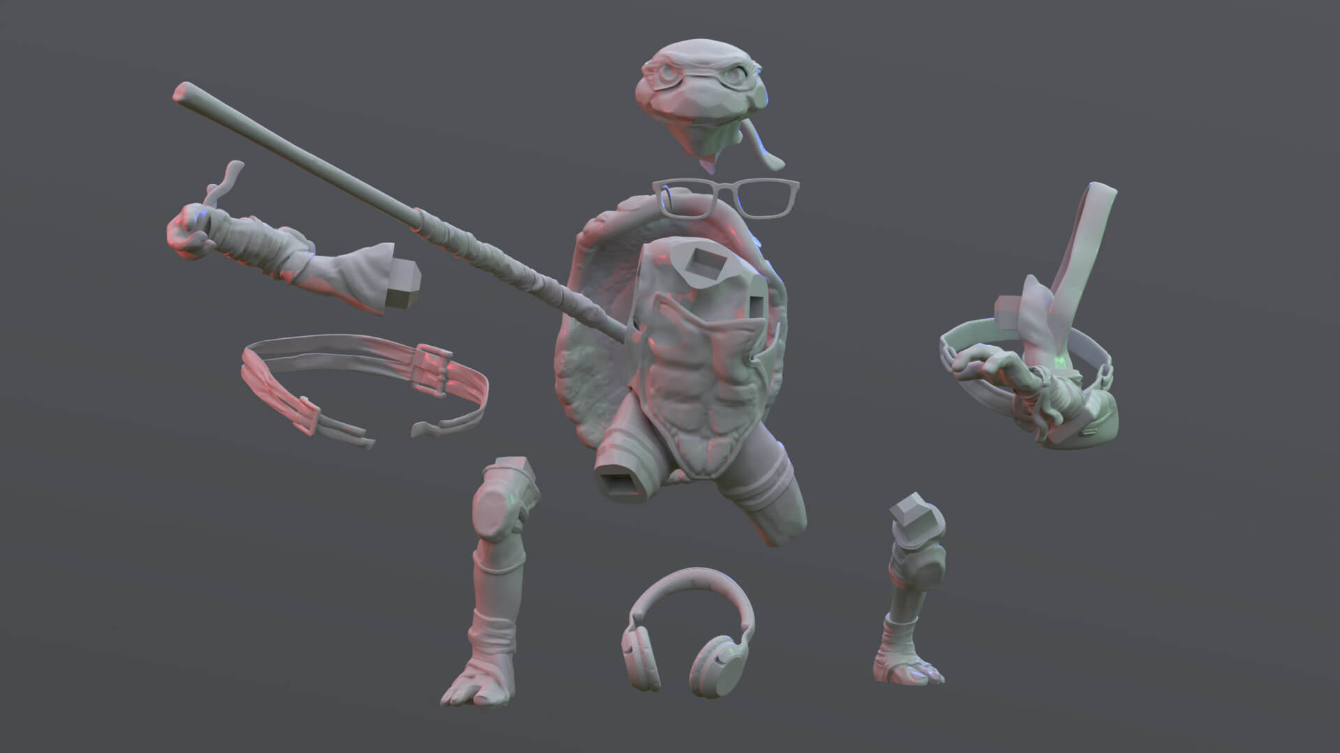 TMNT Mutant Mayhem Figures Fan Art - 3D Model by danyelon
