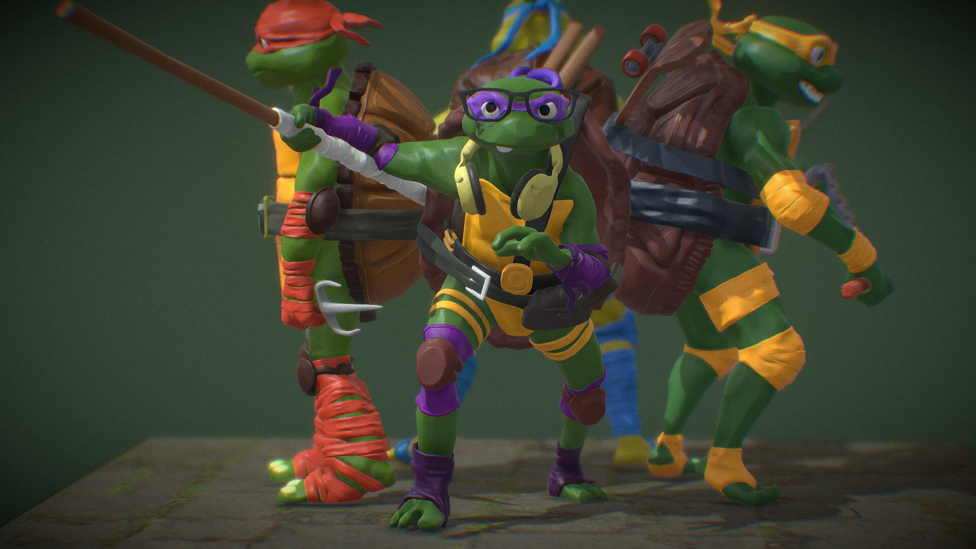 TMNT Mutant Mayhem Figures Fan Art - 3D Model by danyelon