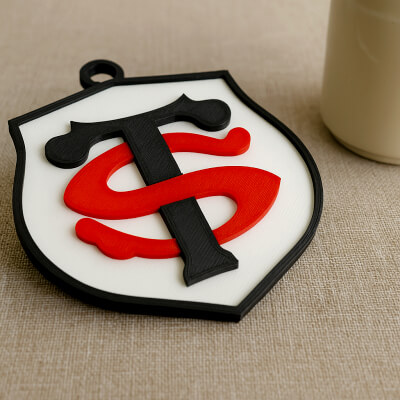 Top 14 Stade Toulousain Keychain Badge Color Printable - 3D Model by ...