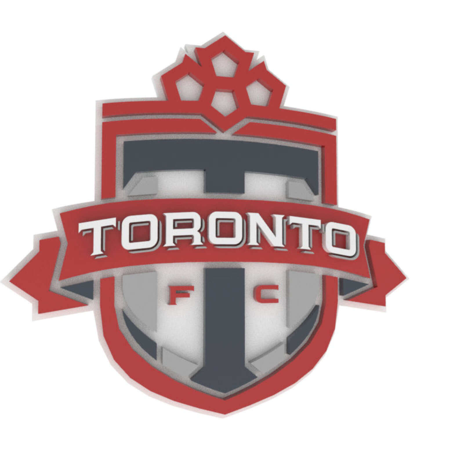 Mls Toronto FC Logo Keychan Printable and Renderable - 3D Print Model ...