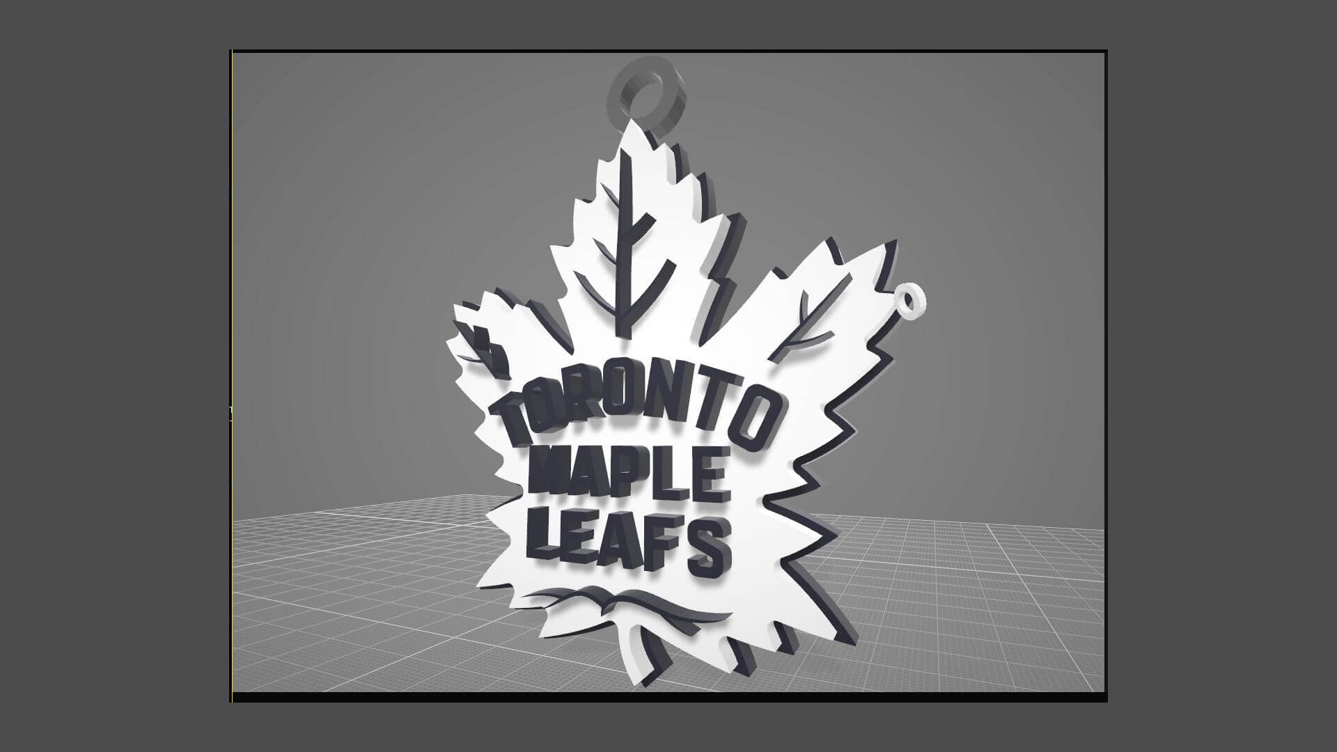 Toronto Maple Leafs Logo Shield Printable and Renderable Key - 3D Print ...