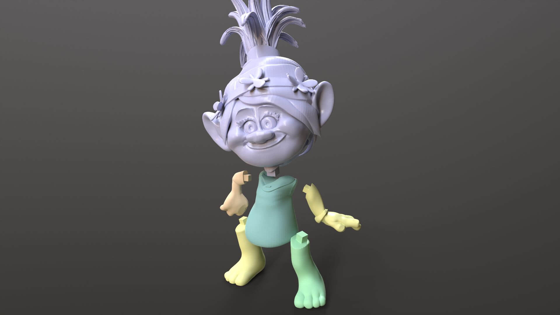 Trolls Poppy Fan Art From Printable - 3D Print Model by danyelon