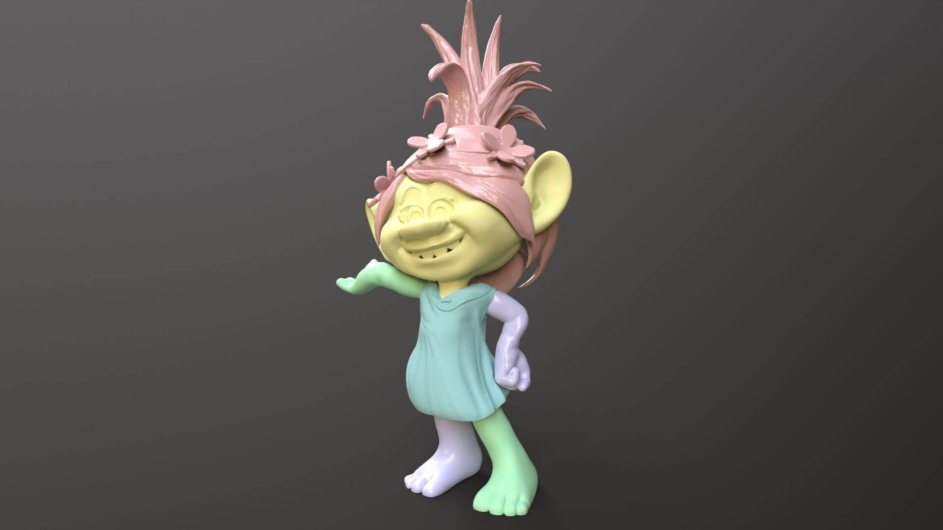 Trolls Poppy Fan Art From Printable - 3D Print Model by danyelon