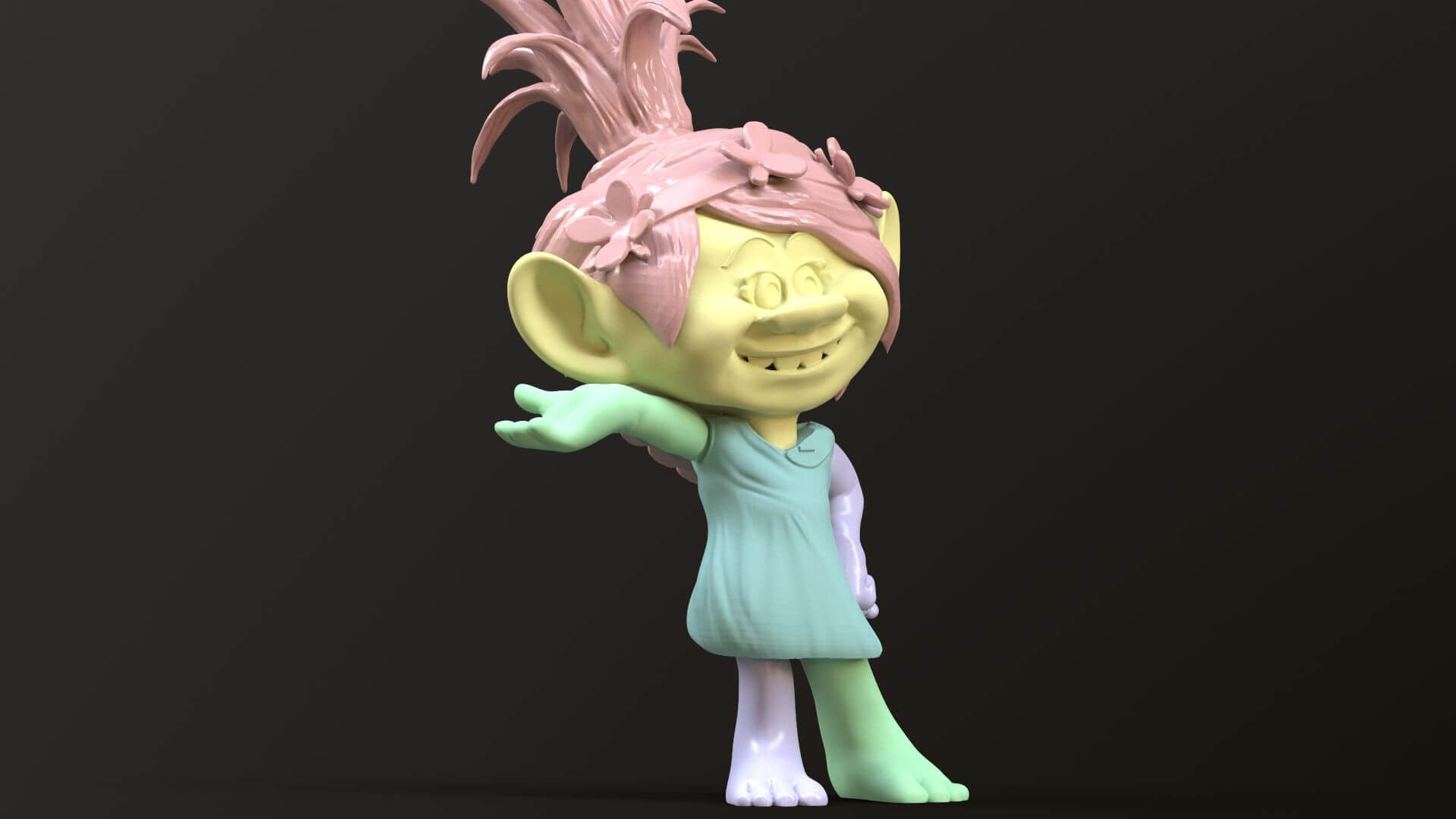 Trolls Poppy Fan Art From Printable - 3D Print Model by danyelon