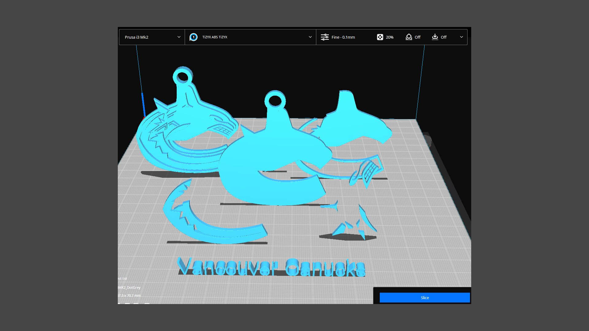 Vancouver Canucks Logo Shield Printable and Renderable Keych - 3D Print ...