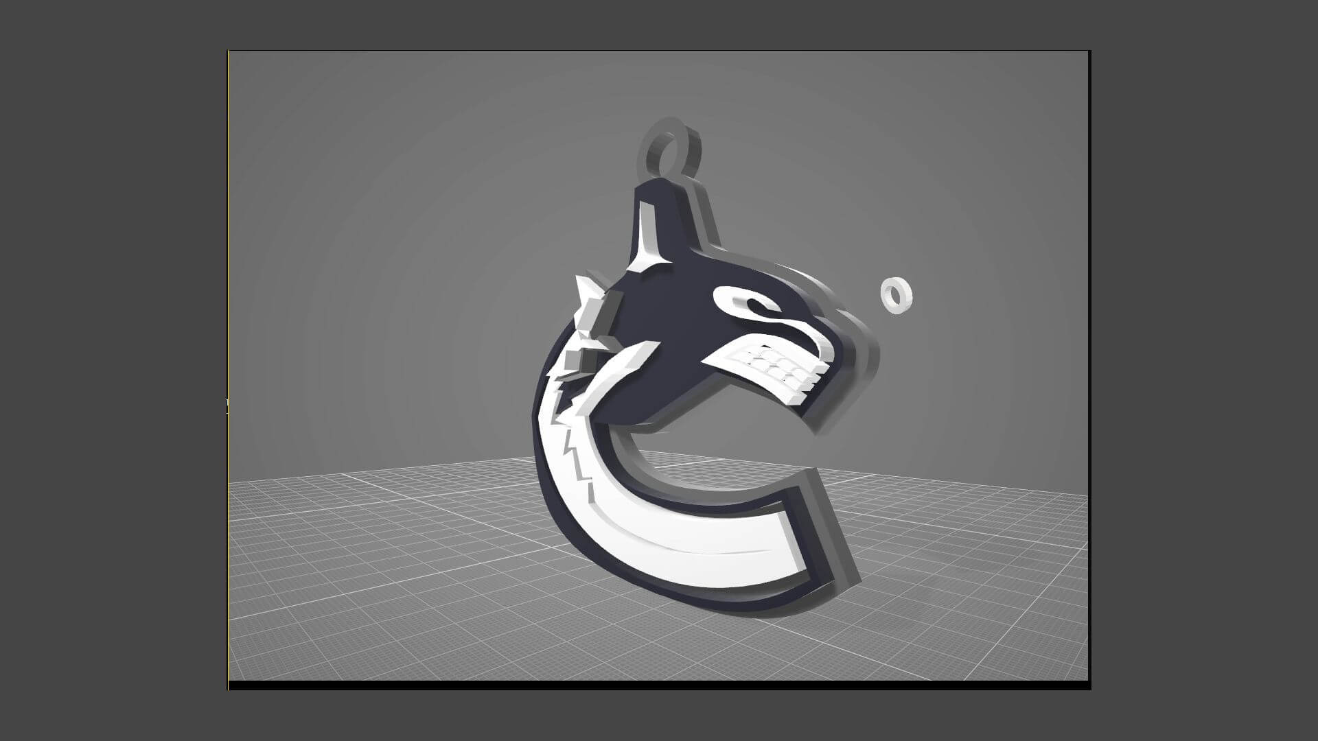 Vancouver Canucks Logo Shield Printable and Renderable Keych - 3D Print ...