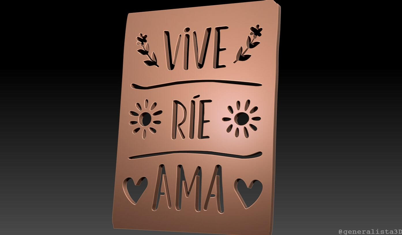 Vive Ríe Ama Cuadro Decorativo Pared Vive, Ríe, Ama