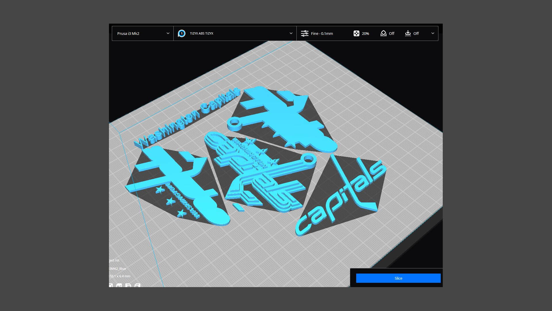Washington Capitals Logo Shield Printable and Renderable Key - 3D Model ...