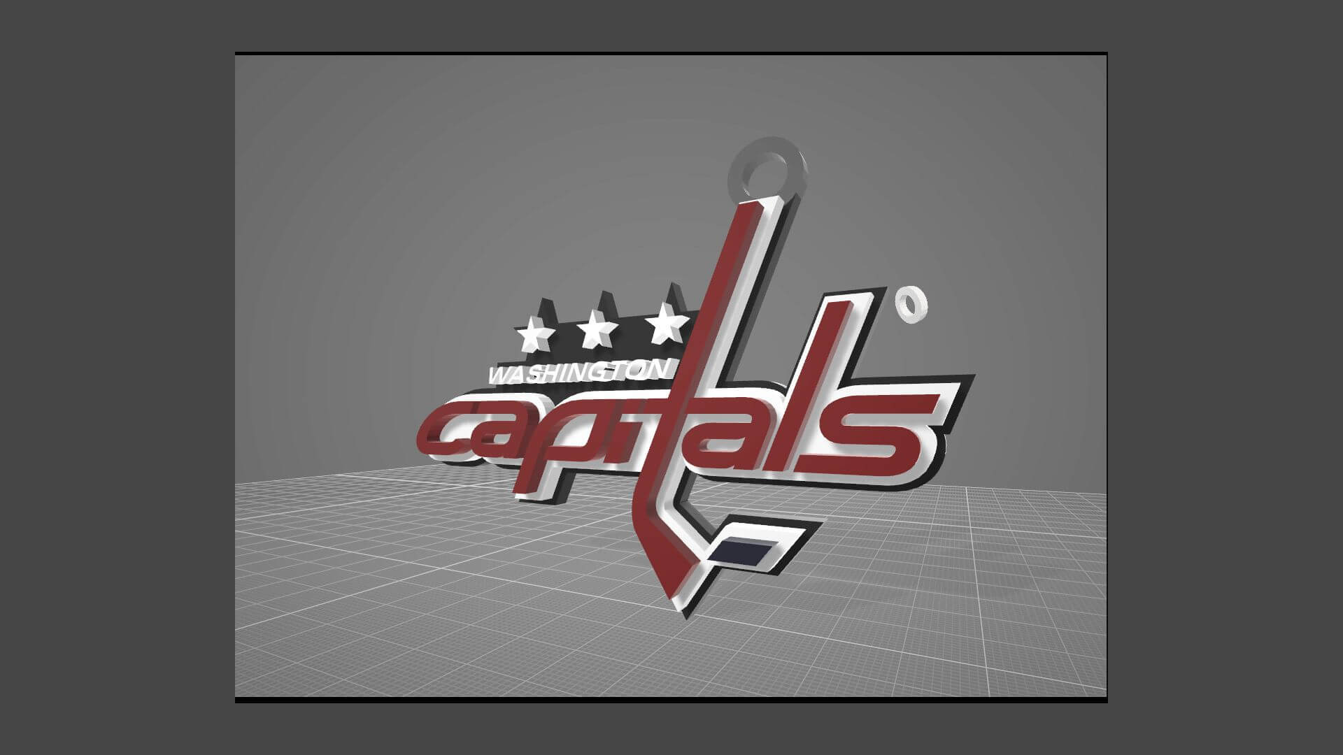 Washington Capitals Logo Shield Printable and Renderable Key - 3D Print ...